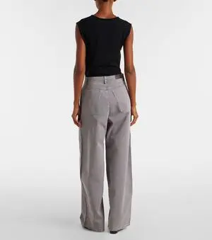 LEMAIRE High-rise Wide-leg Jeans - Grey