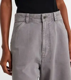 LEMAIRE High-rise Wide-leg Jeans - Grey