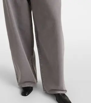 LEMAIRE High-rise Wide-leg Jeans - Grey