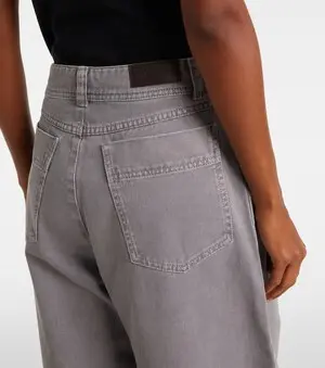 LEMAIRE High-rise Wide-leg Jeans - Grey
