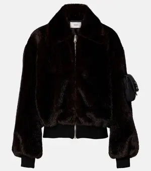Coperni Cropped Bomber Jacket - Brown