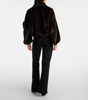 Coperni Cropped Bomber Jacket - Brown