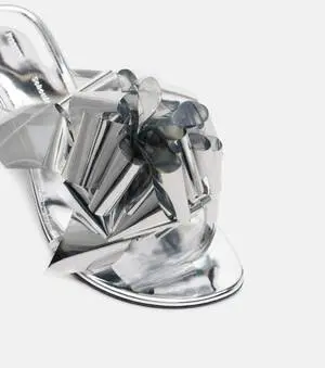 Proenza Schouler Mirrored Leather Mules - Silver