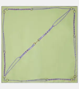 Gucci Printed Silk Scarf - Green