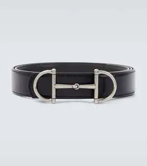 Gucci Horsebit Leather Belt - Black