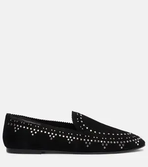 AQUAZZURA Skye Studded Loafers - Black