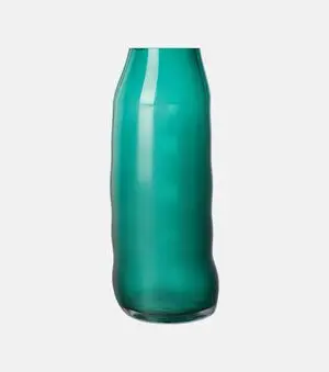 MILENA KLING Raw Medium Glass Vase - Green