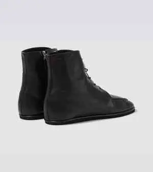 Auralee Leather Derby Boots - Black