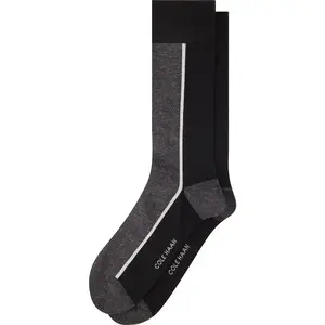 Cole Haan Colorblock Dress Socks - Black