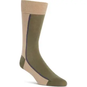 Cole Haan Colorblock Dress Socks Olive Assorted