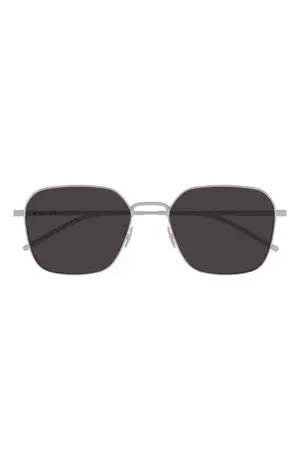 Bottega Veneta 55mm Square Sunglasses - Silver