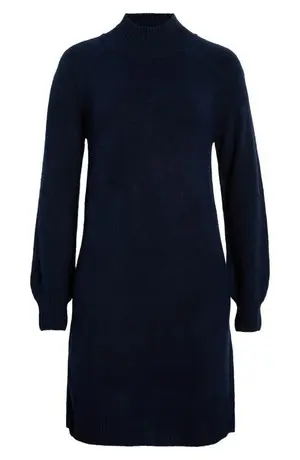Halogen Mock Neck Long Sleeve Sweater Dress