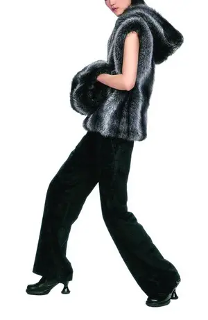 Anna Sui Faux Fox Muff - Silver