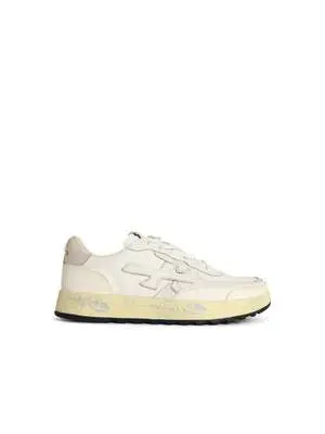 Premiata NOUS 7738 Leather Blend Sneakers - White