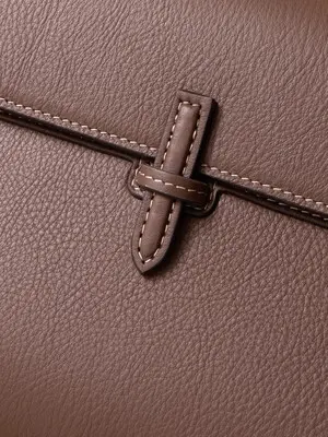 HUNTING SEASON Large Leather Clutch - Brown