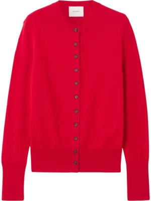 LISA YANG Nellia Cashmere Cardigan - Red