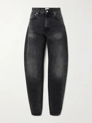 HAIKURE Bibi Mid-rise Barrel-leg Jeans - Black