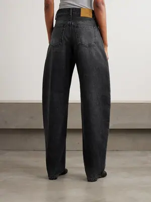 HAIKURE Bibi Mid-rise Barrel-leg Jeans - Black