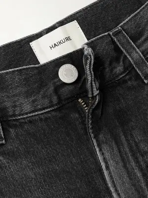 HAIKURE Bibi Mid-rise Barrel-leg Jeans - Black