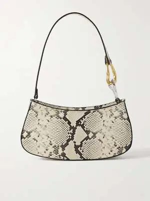 Staud Ollie Snake-effect Leather Shoulder Bag - Snake Print