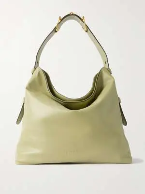 Gucci Beatrix Maxi Leather Tote With Horsebit Detail - Sage Green