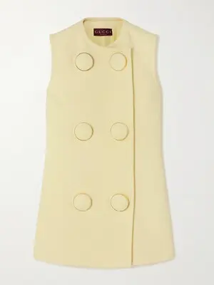 Gucci Double-breasted Crepe Vest