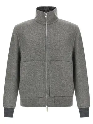 Brunello Cucinelli Cashmere Reversible Bomber Jacket