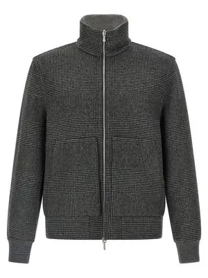Brunello Cucinelli Cashmere Reversible Bomber Jacket - Gray