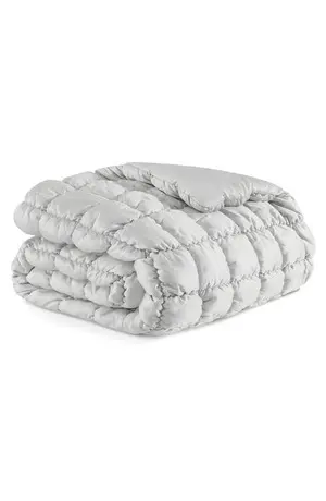 SUNDAY CITIZEN Silky Puff Squares Comforter - Pearl Gray