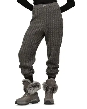 UGG Lorelai Cable Knit Pants - Charcoal Heather