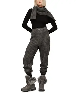 UGG Lorelai Cable Knit Pants - Charcoal Heather