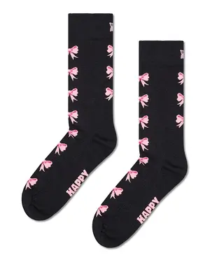 Happy Socks Bow Crew Socks - Black