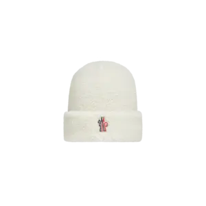 Moncler Teddy Fleece Beanie - White