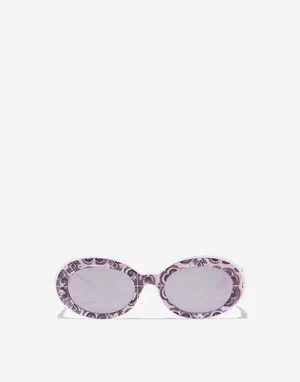 Dolce & Gabbana Maiolica Print Sunglasses - Violet Maiolica Print