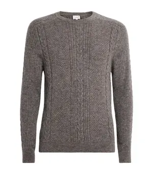 Pal Zileri Alpaca-blend Cable-knit Sweater