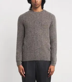 Pal Zileri Alpaca-blend Cable-knit Sweater