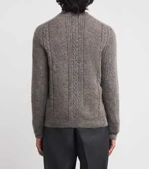 Pal Zileri Alpaca-blend Cable-knit Sweater