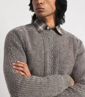 Pal Zileri Alpaca-blend Cable-knit Sweater