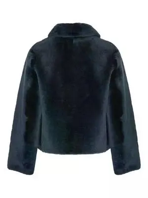 YVES SALOMON Reversible Merino Lambskin Jacket - Blue