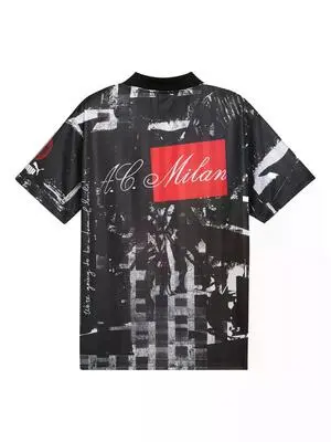 PUMA Ac Milan Retro Graphic Print Short Sleeve Polo Shirt