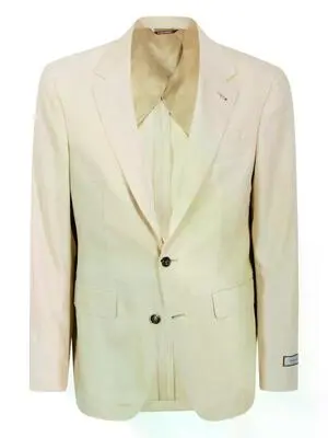 Canali Logo-appliqué Single-breasted Suit - Neutrals