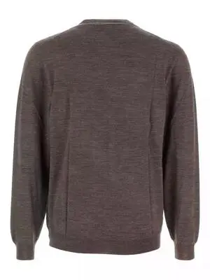 Fedeli Crew-neck Wool Sweater - Brown