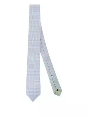 ERRICO FORMICOLA Geometric-patterned Neck Tie - Blue