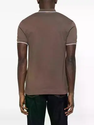 Zegna Embroidered-logo Polo Shirt - Brown