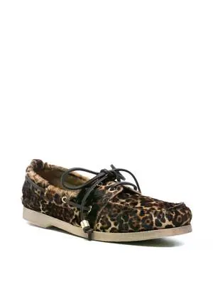 GOLDEN GOOSE Leopard-print Boat Shoes