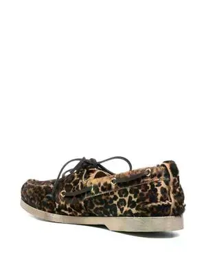 GOLDEN GOOSE Leopard-print Boat Shoes
