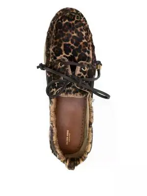 GOLDEN GOOSE Leopard-print Boat Shoes