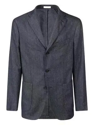 Boglioli Mélange-effect Blazer - Blue