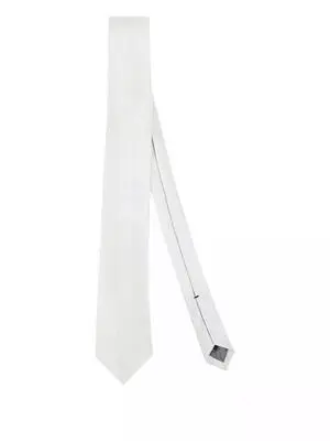 ERRICO FORMICOLA Ribbed Silk Neck Tie - White
