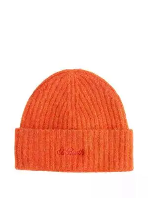 MC2 SAINT BARTH Logo-embroidered Beanie - Orange